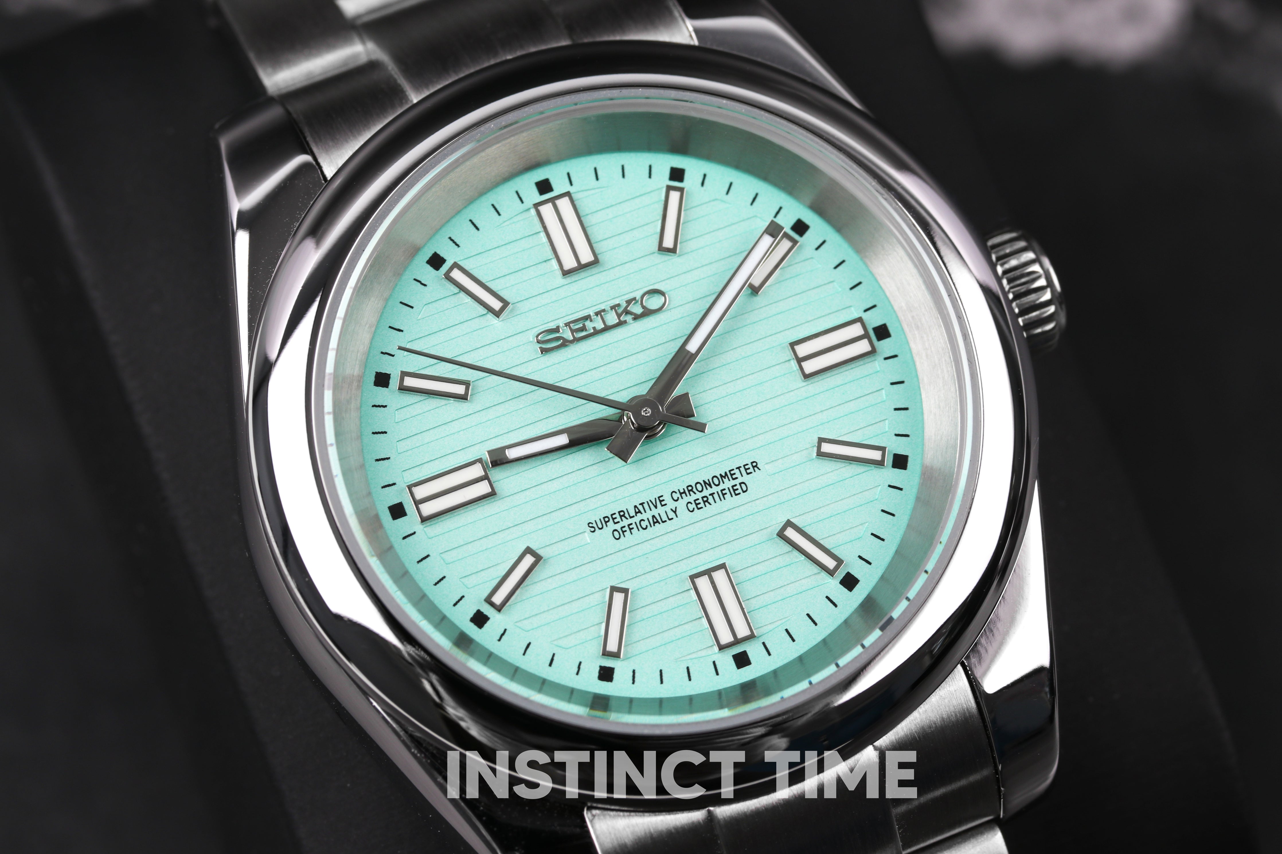 INSTINCT TIME Custom 39mm Blue Dial Mod Watch: Precision & Durability ...